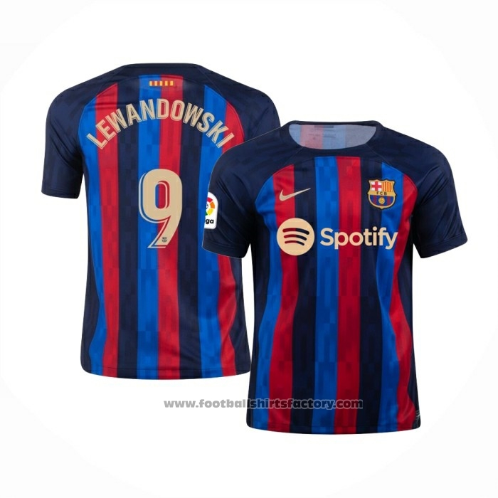 Buy Barcelona Player Lewandowski Home Shirt 2022-2023 at ...