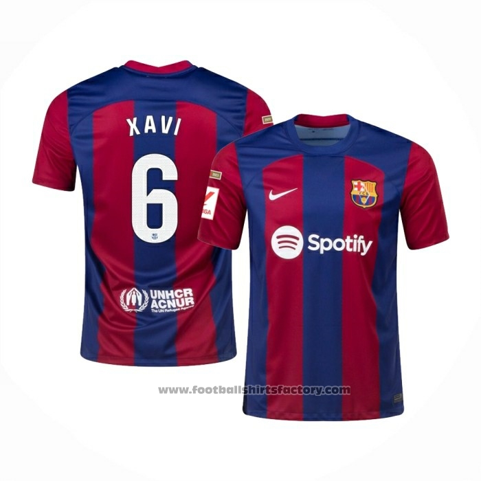 Buy Barcelona Player Xavi Home Shirt 2023-2024 at Footballshirtsfactory