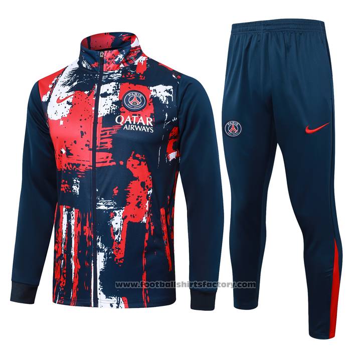 Buy Jacket Tracksuit Paris Saint-Germain 2024-2025 Red and Blue at ...