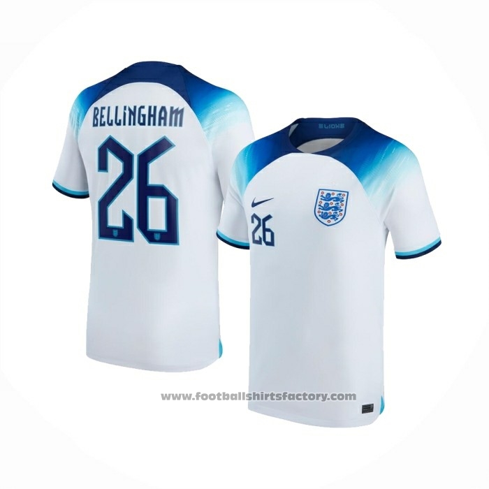 Buy England Player Bellingham Home Shirt 2022 at Footballshirtsfactory