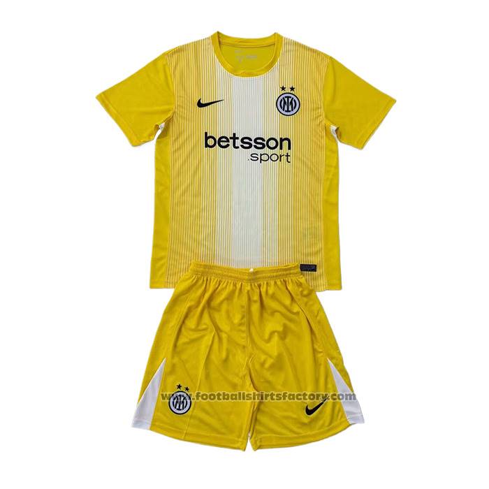 Buy Inter Milan Goalkeeper Shirt Kids 2025-2026 Yellow at ...