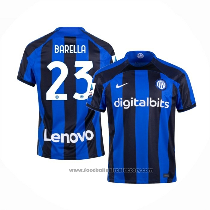 Buy Inter Milan Player Barella Home Shirt 2022-2023 at ...