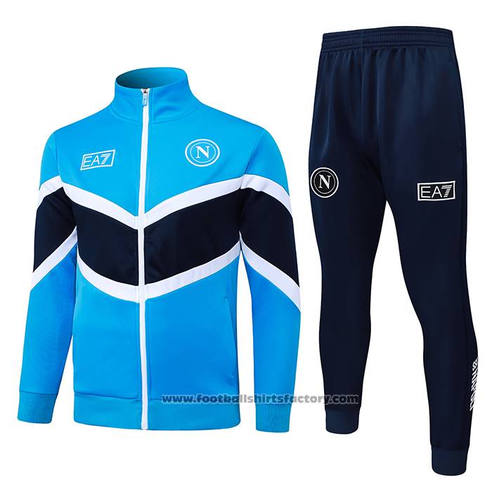 Buy Jacket Tracksuit Napoli 2025-2026 Blue Black at Footballshirtsfactory